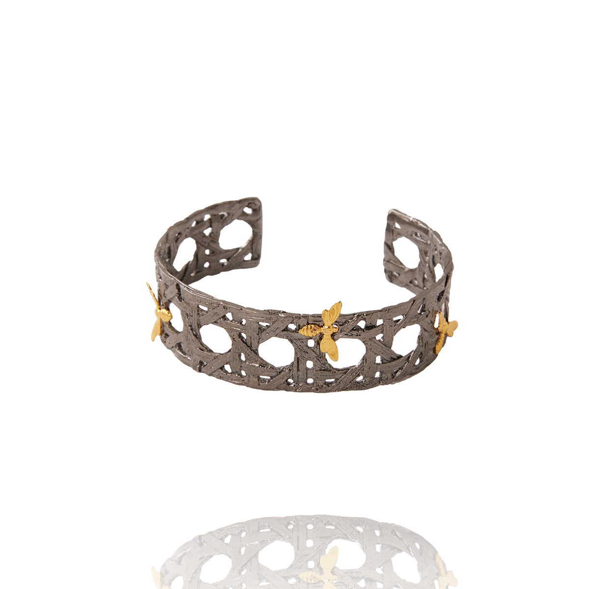 Black Khaizaran Bee Cuff | Jewellery | Alexandra Hakim