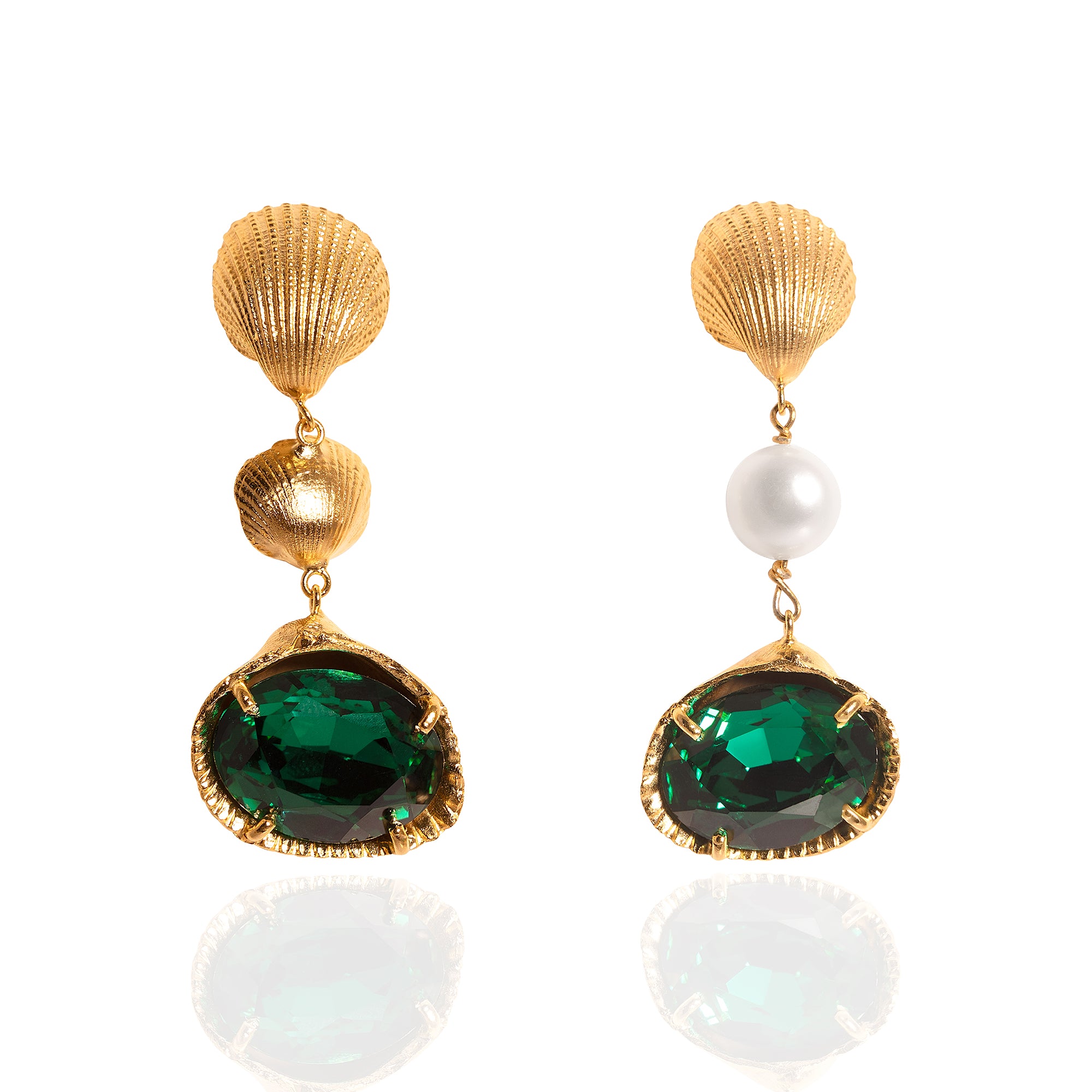 Silver Foil Droplet Earrings | Silver Earrings | Alexandra Hakim