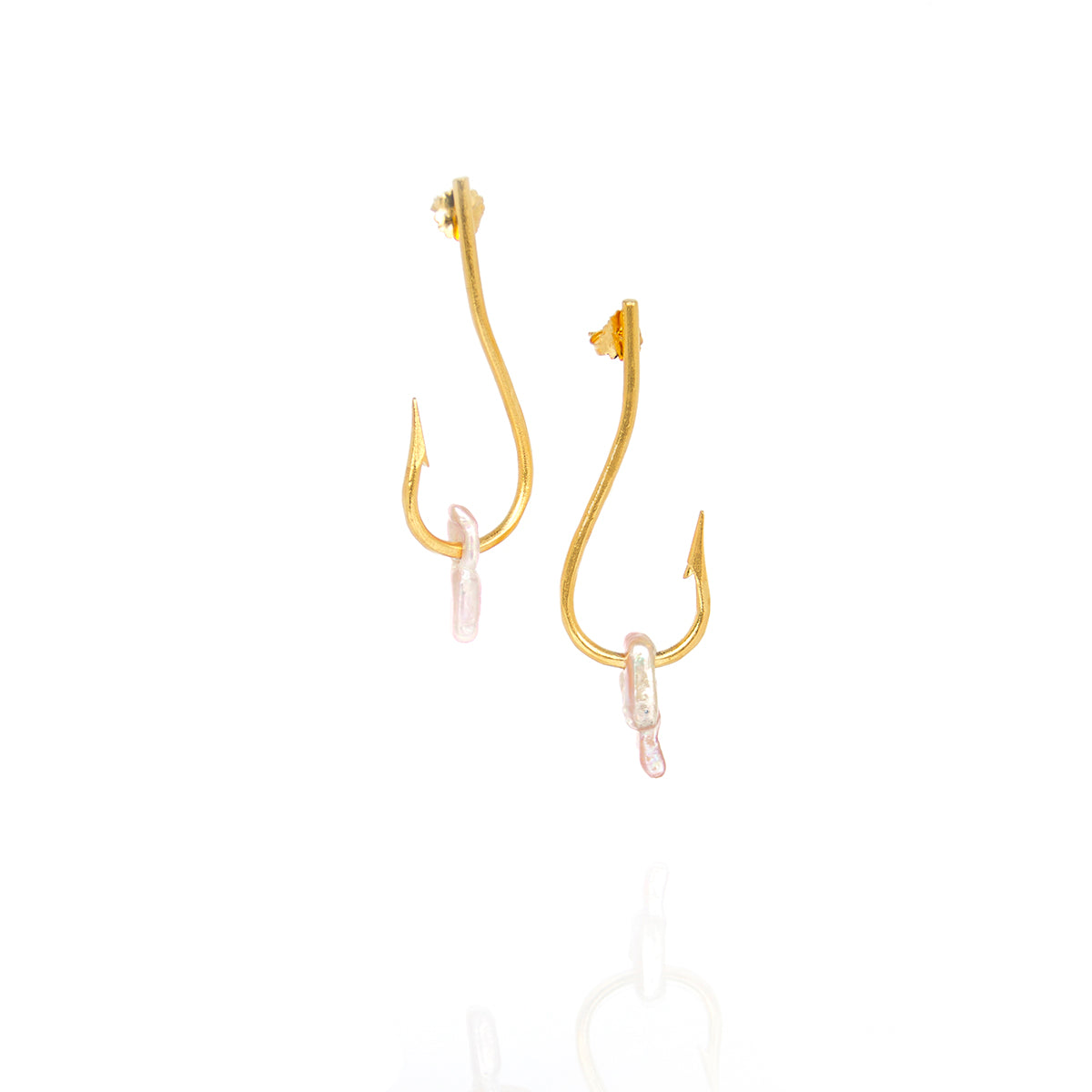 Gold Big Hook Earrings | Jewellery | Alexandra Hakim